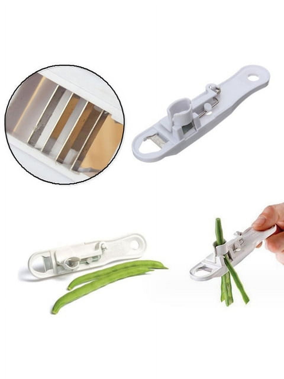 AUMIY Green Bean Slicer Sharp French Bean Cutter White Vegetable Slicer ...