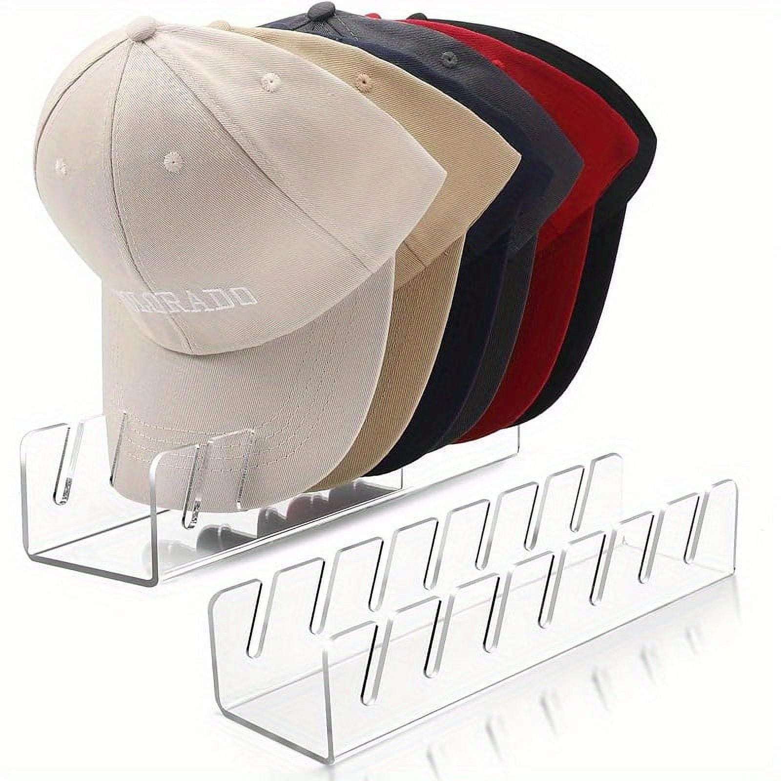 AUMIY Hat Stand for Baseball Caps 2Pcs No Install Hat Acrylic ...