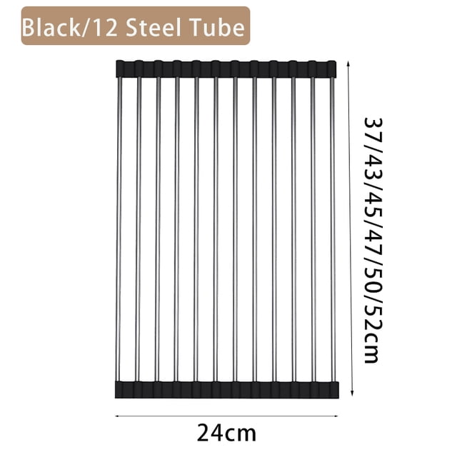 AUMIY Kitchen Roller Shutter Drain Rack 304 Stainless Steel Bowl Fruit ...