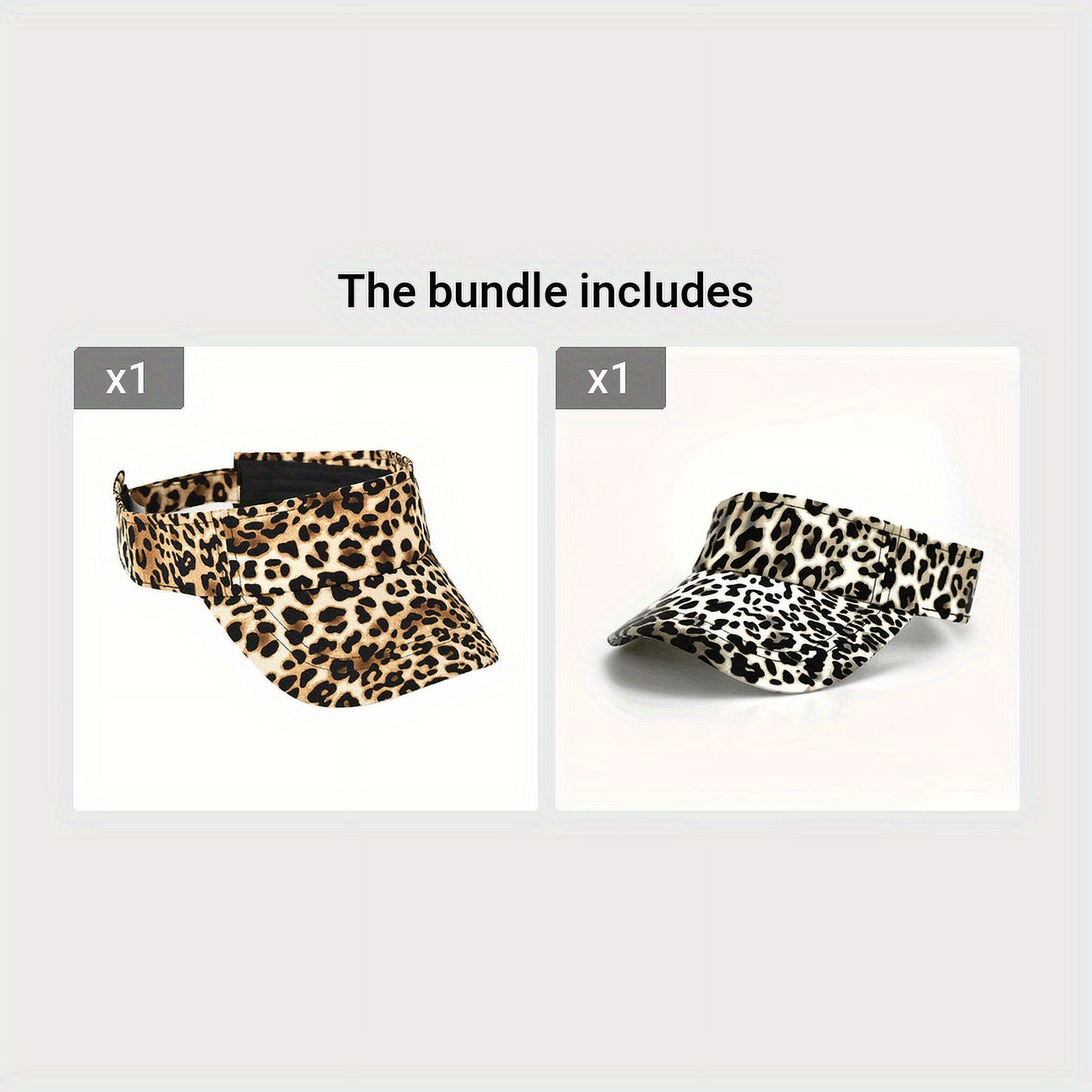 AUMIY Leopard Print Stylish Visor Hat Lightweight Breathable UV ...