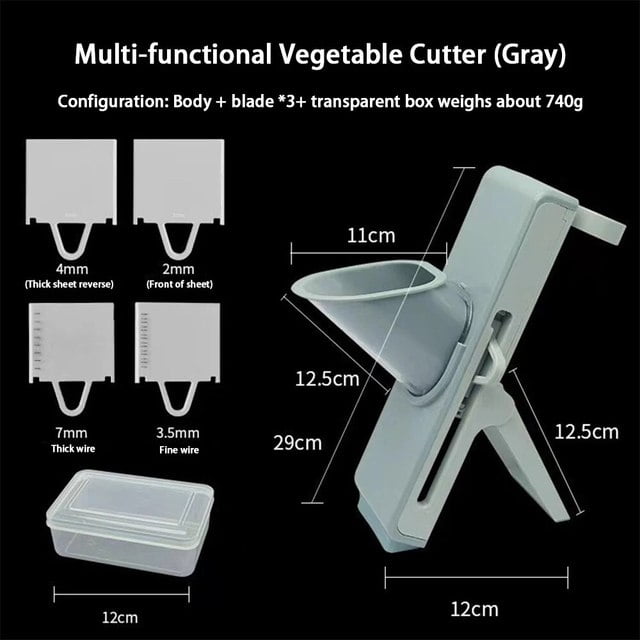 AUMIY Mandoline Food Slicer Adjustable 3 in 1 Slicer for Kitchen Food ...