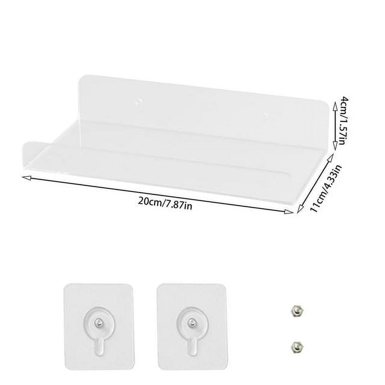 AUMIY Mini Wall Shelf Small Camera Shelf With Removable Rail Clear ...