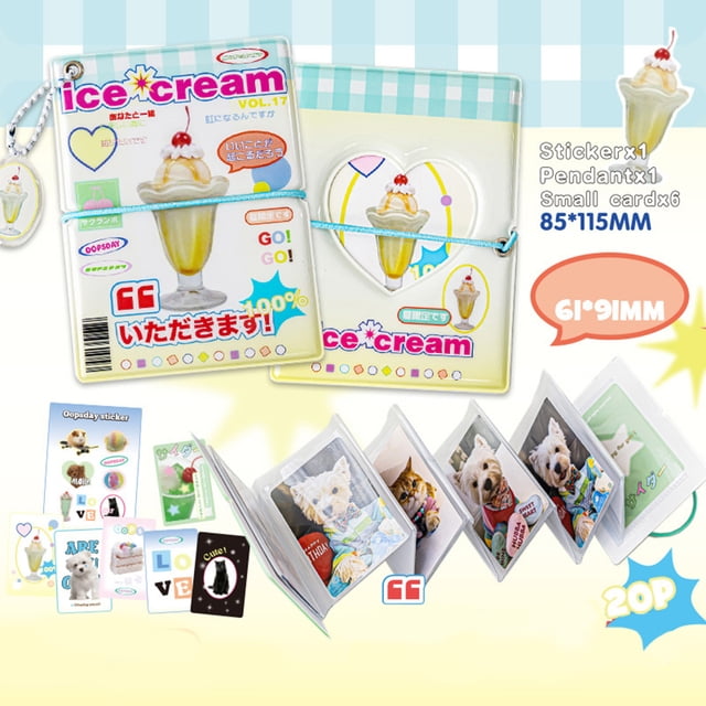 AUMIY Mini Y2K Series Organ Photo Album Foldable Photocard Holder Cute ...