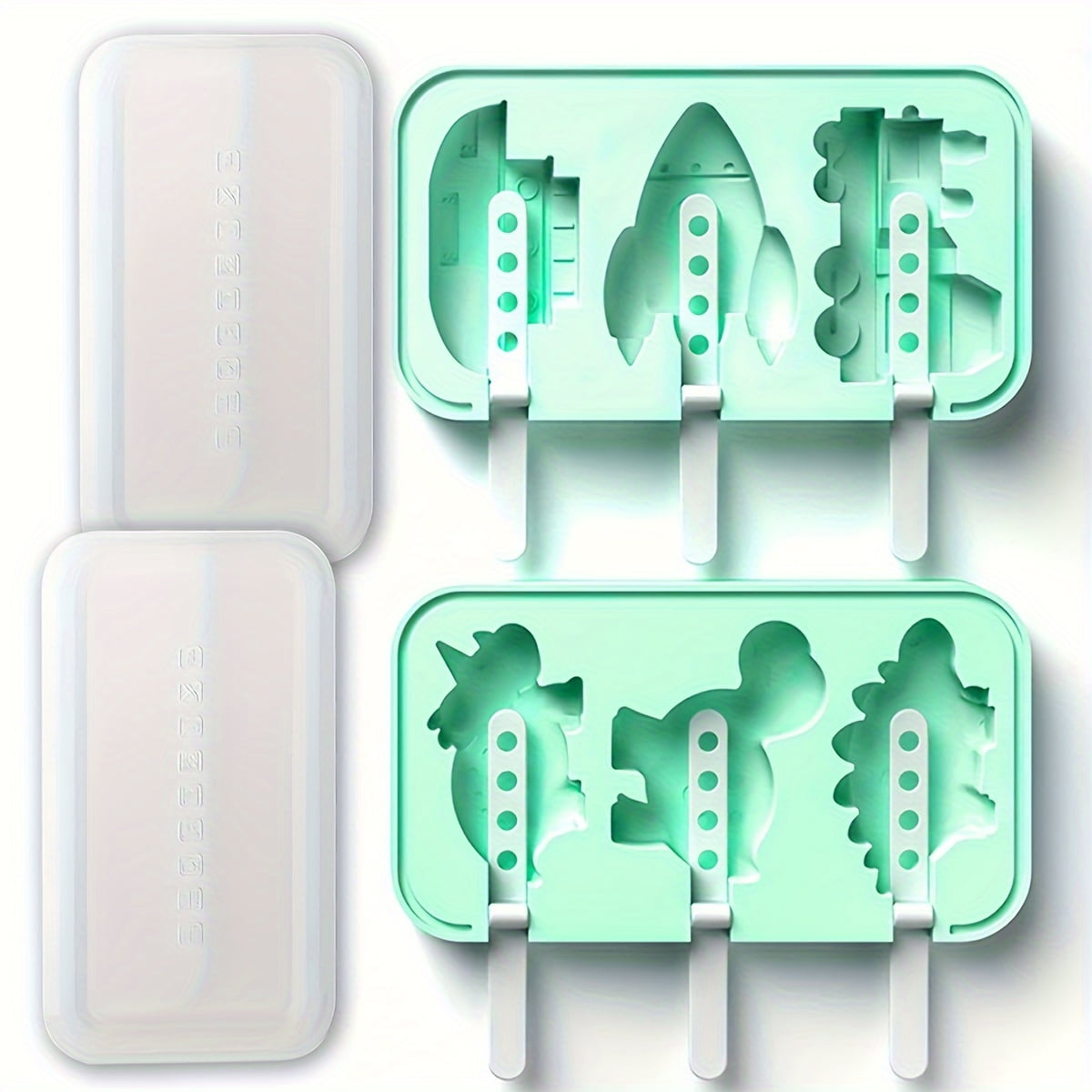 AUMIY Silicone Popsicle Molds BPA Free Ice Pop Maker Set with 6 Sticks ...
