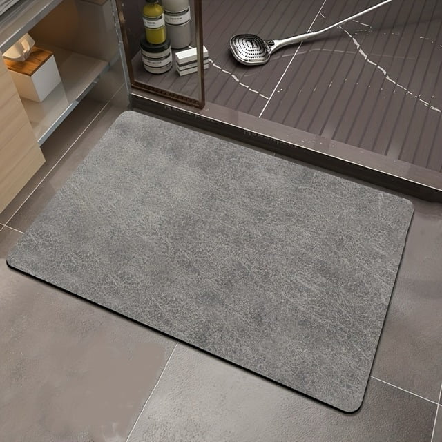 AUMIY Solid Color Bath Mat Super Absorbent Quick Drying Rug Non Slip ...