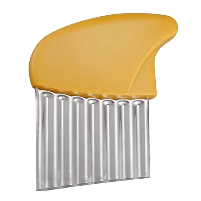 AUMIY Stainless Steel Potato Chip Slicer Dough Vegetable Fruit Crinkle ...