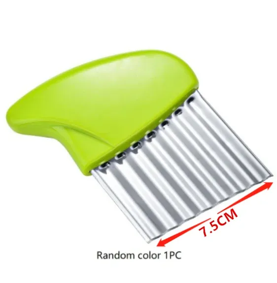 AUMIY Stainless Steel Potato Chip Slicer Dough Vegetable Fruit Crinkle ...
