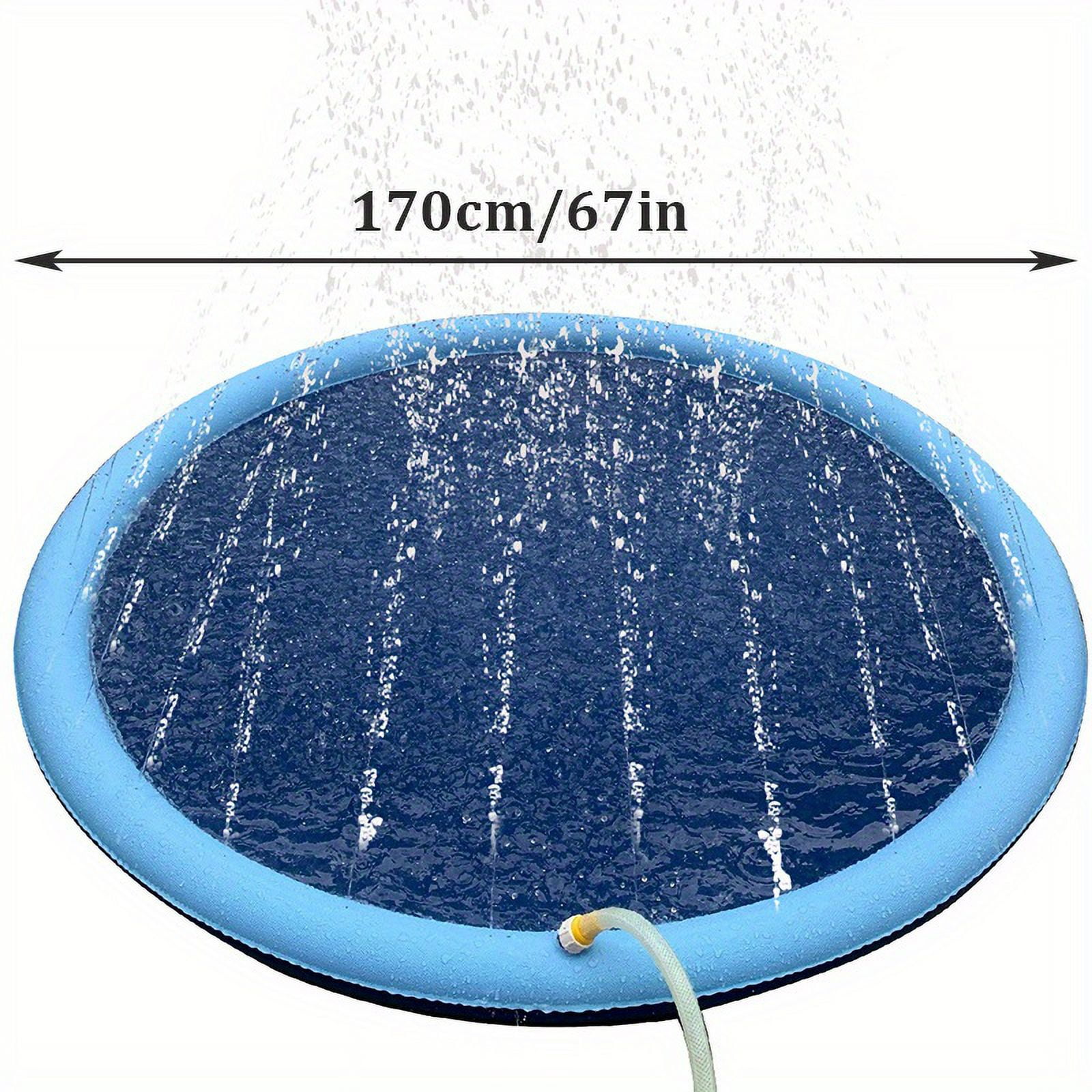 AUMIY ”Water Whiskers” Portable Dog Splash Pad - Durable Pvc Pet Bath ...