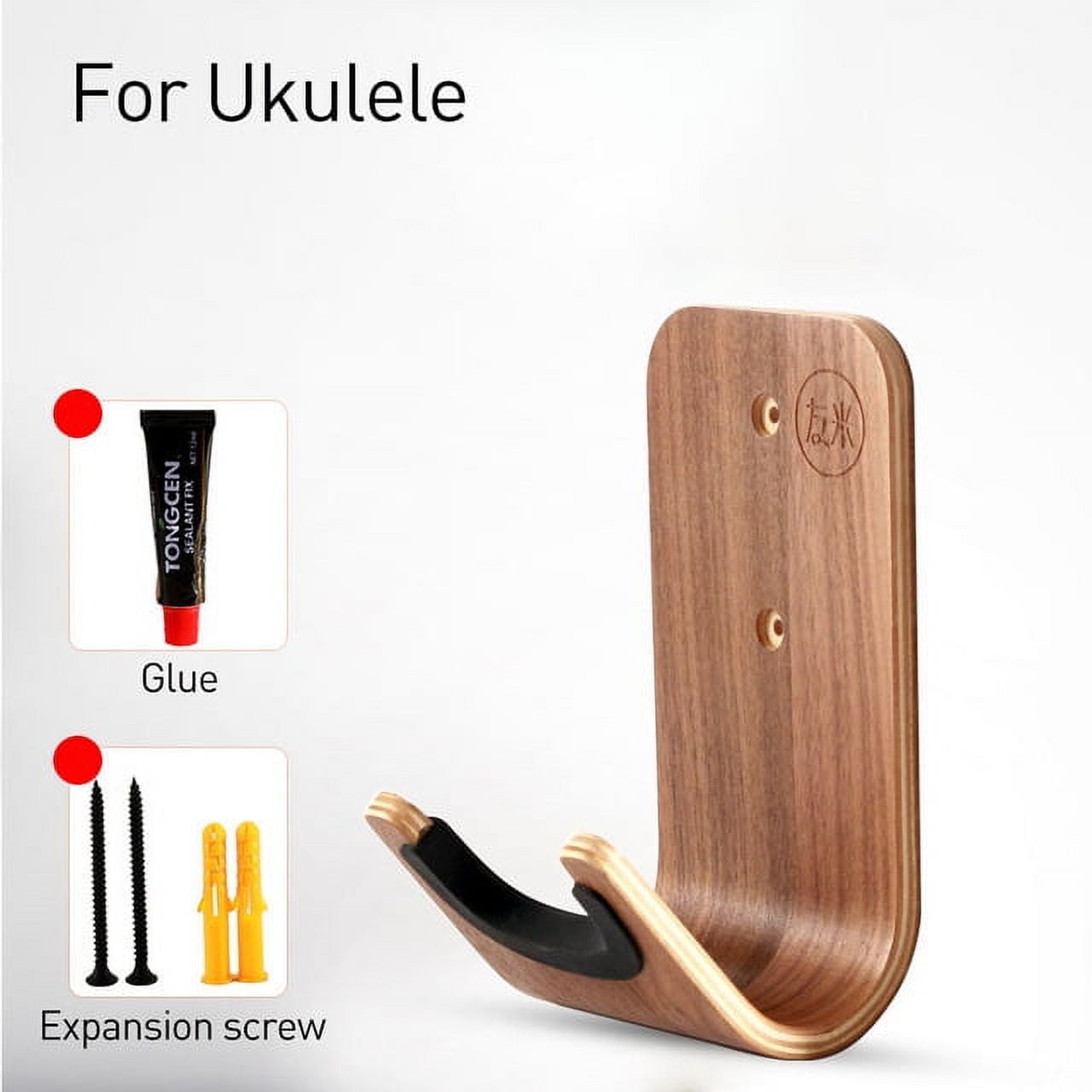 AUMIY Wooden Guitar Wall Hanger Unique Design Bent Wood Ukulele Violin ...