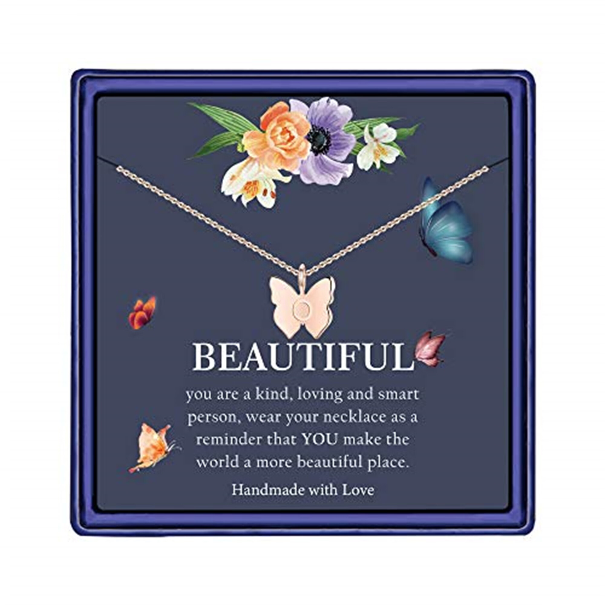 AUNOOL Gold Initial Necklace for Women Dainty 14K Rose Gold Plated ...