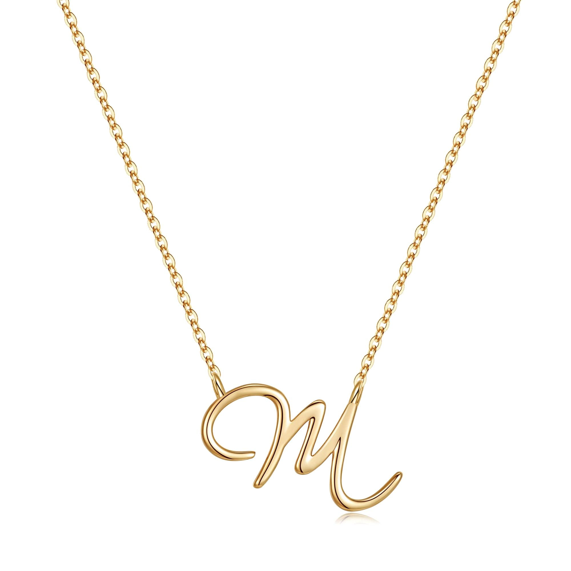 AUNOOL Initial Necklaces for Women Dainty Gold Necklaces 14K Gold ...