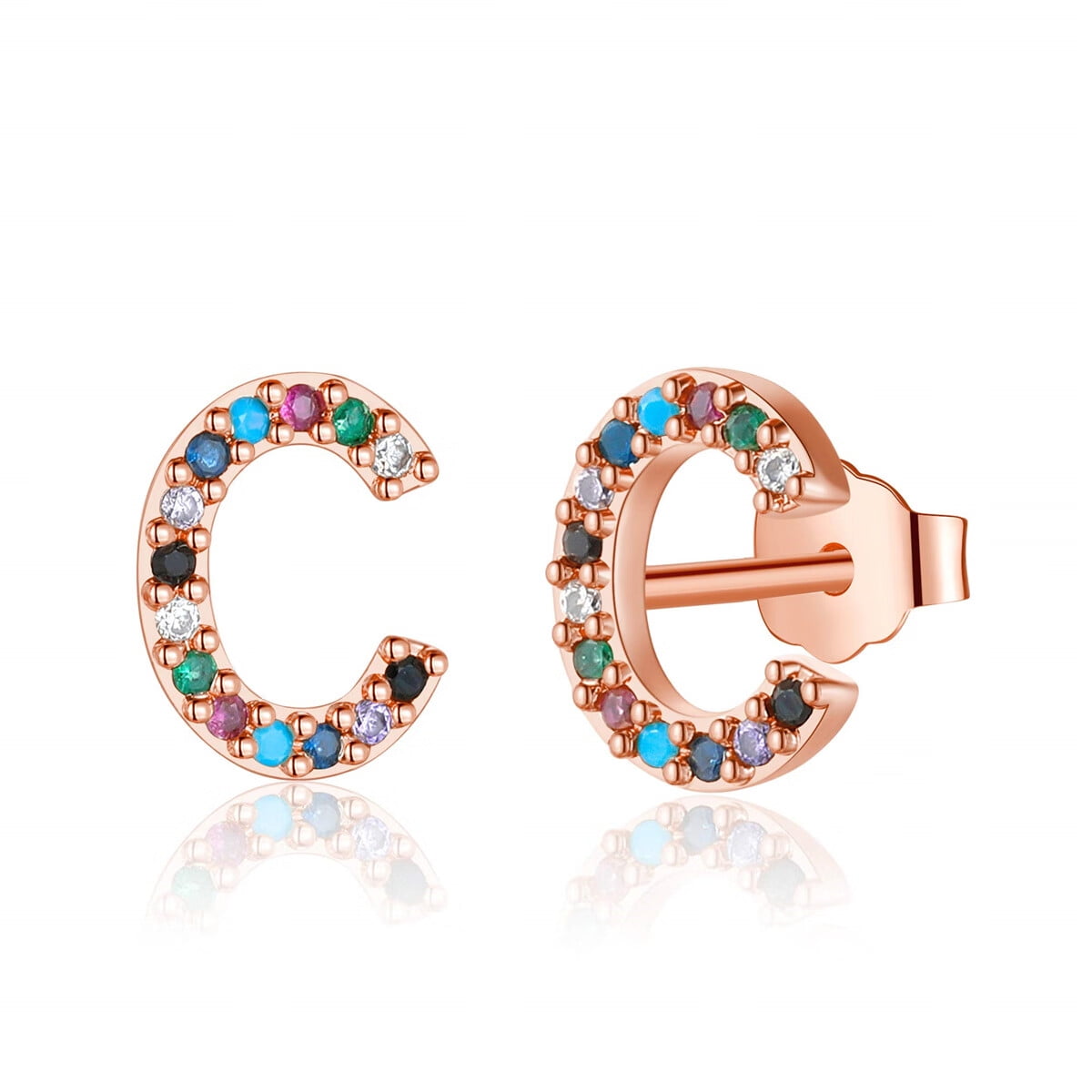 AUNOOL S925 Sterling Silver Earrings for Women 14K Gold Plated CZ ...