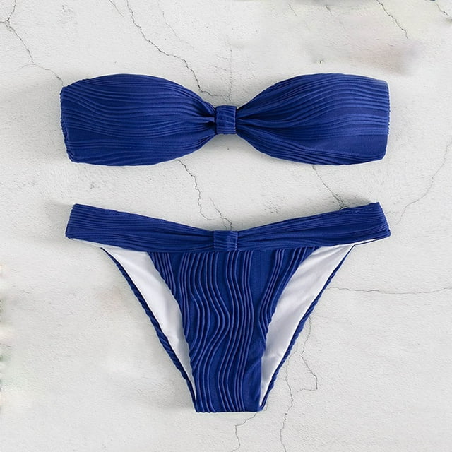Aunvito 2025 Elegant Swimsuit For Women Womens Solid Fashion Sexy