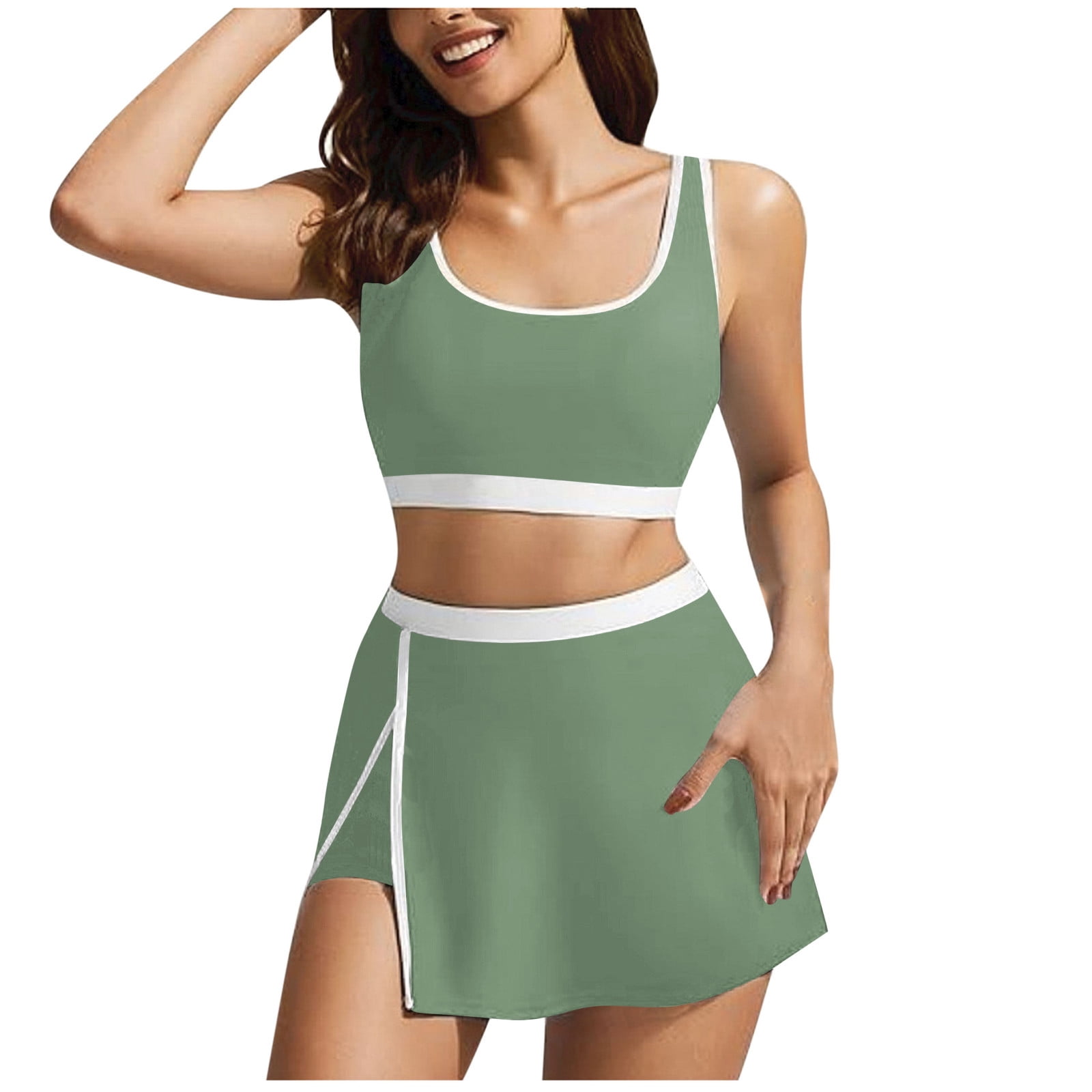 AUNVITO 2025 Elegant Swimsuit for Women Women's Split High Waisted ...