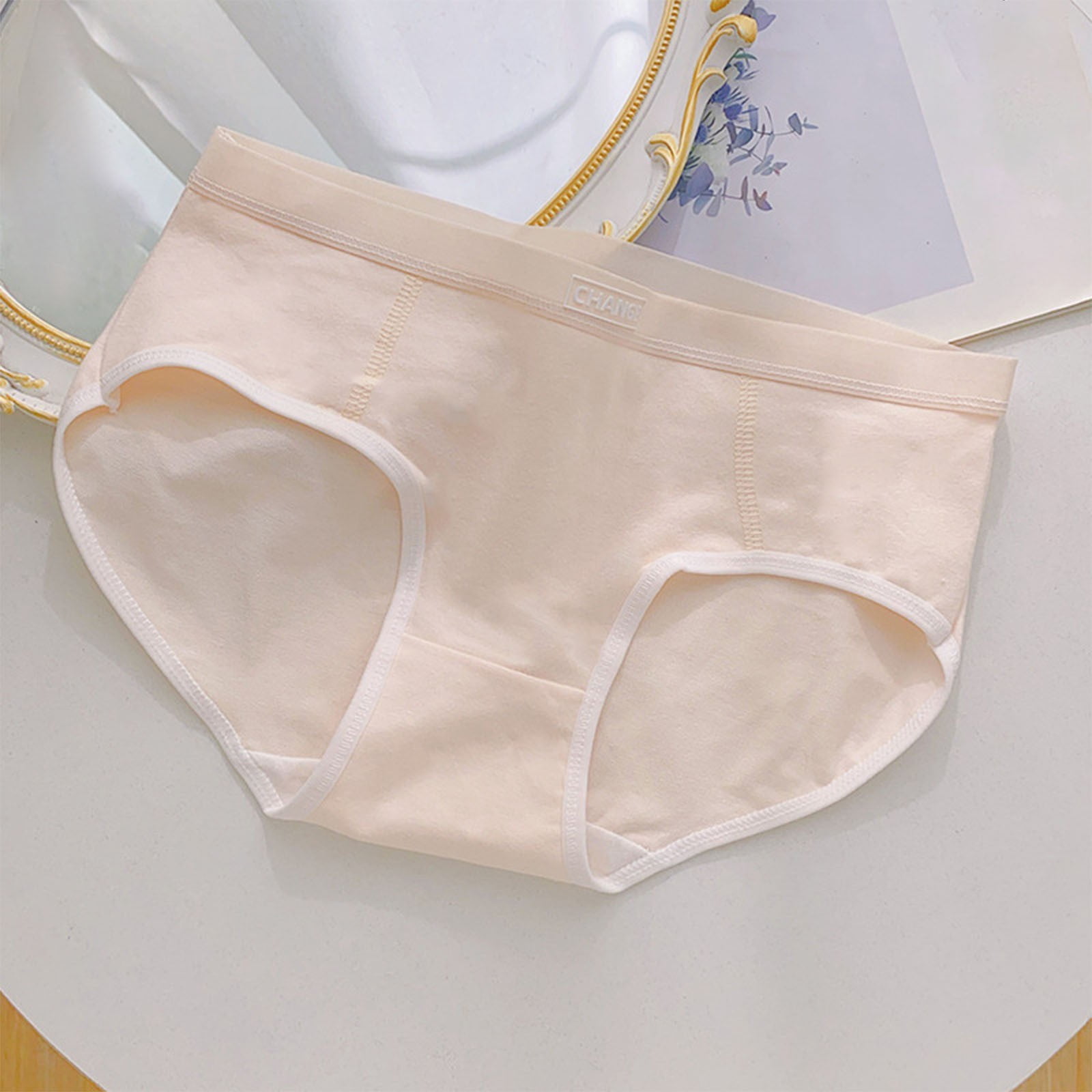 AUNVITO Clearance Cotton Girls' Breathable Mid Waist Student Full Cotton Crotch Pants Summer ...