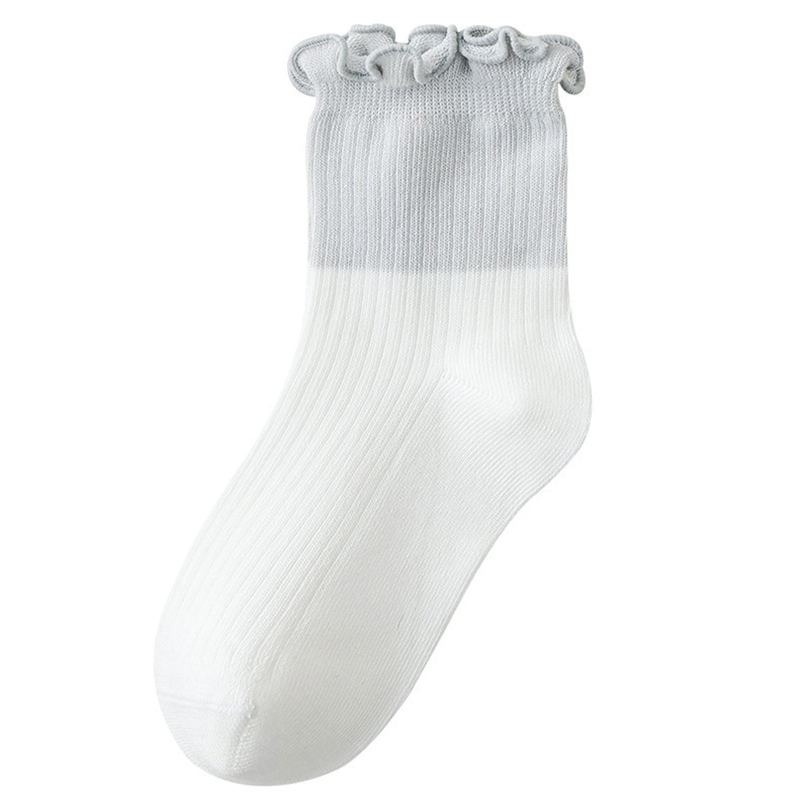 AUNVITO Fashion Children's Socks Girls Middle Tube Socks Color Blocked ...