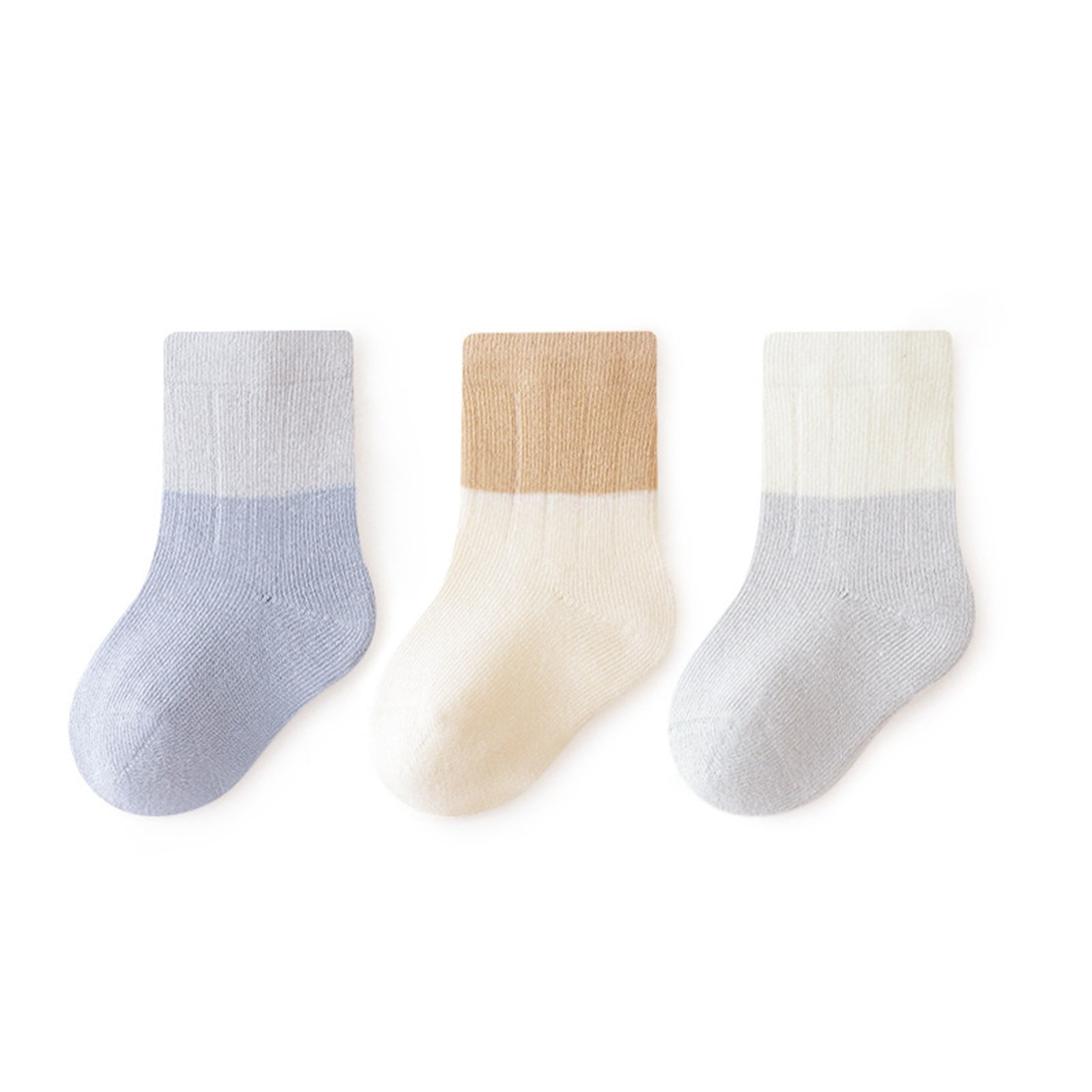 AUNVITO Fashion Children's Solid Color Baby Cotton Socks Newborn Baby ...