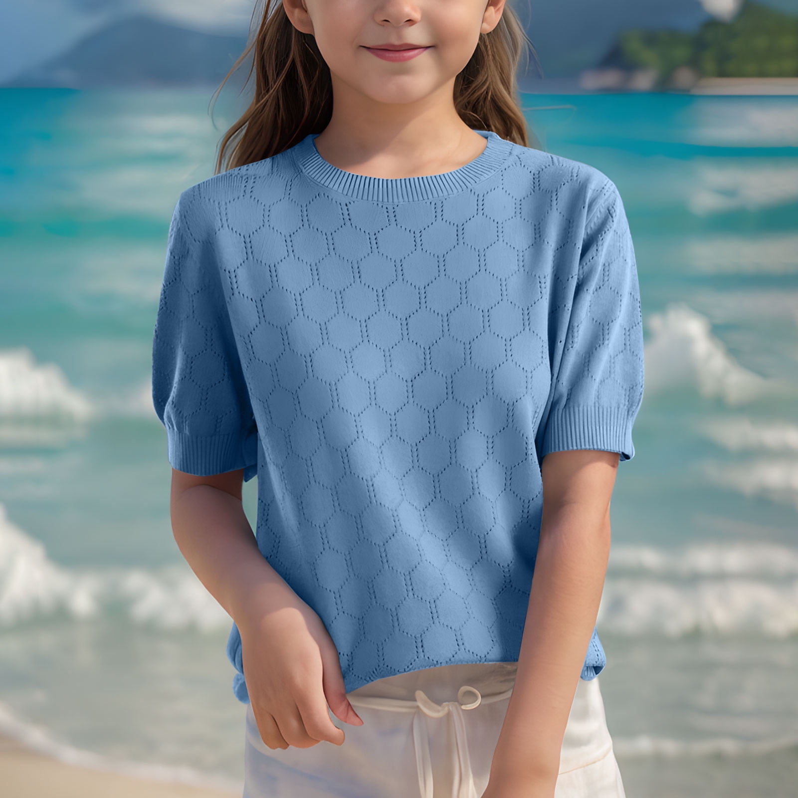 AUNVITO Girl's Tops foreign Trade Fall New Solid Color High Neck Girls ...