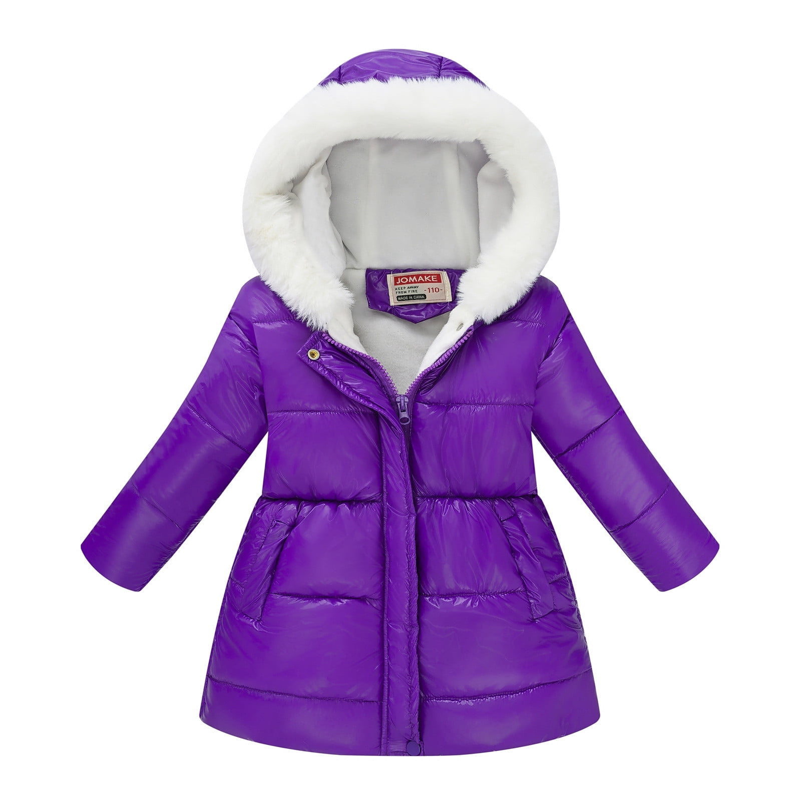 AUNVITO Girls & Boys 2-12Y Thermal Insulated Parka Coat with Faux Fur ...
