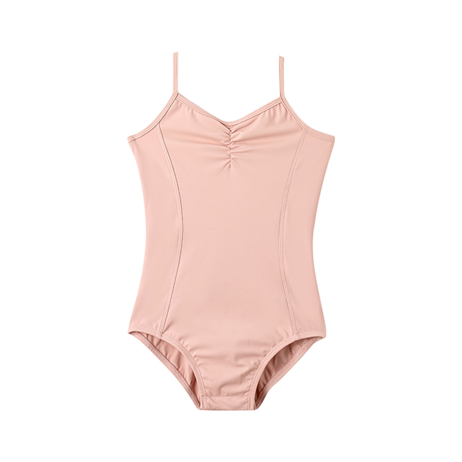 AUNVITO Girls High Elastic Ballet Leotard Backless Spaghetti Strap ...