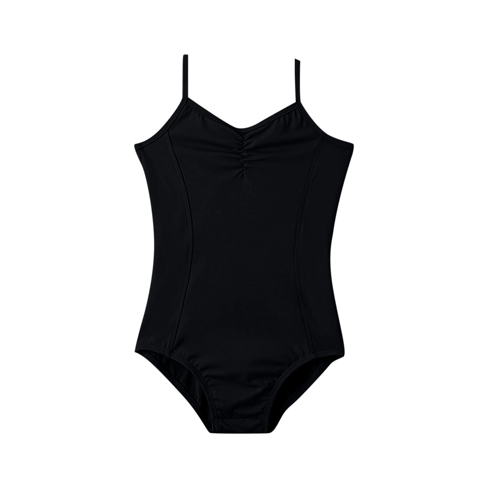 AUNVITO Girls High Elastic Ballet Leotard Backless Spaghetti Strap ...