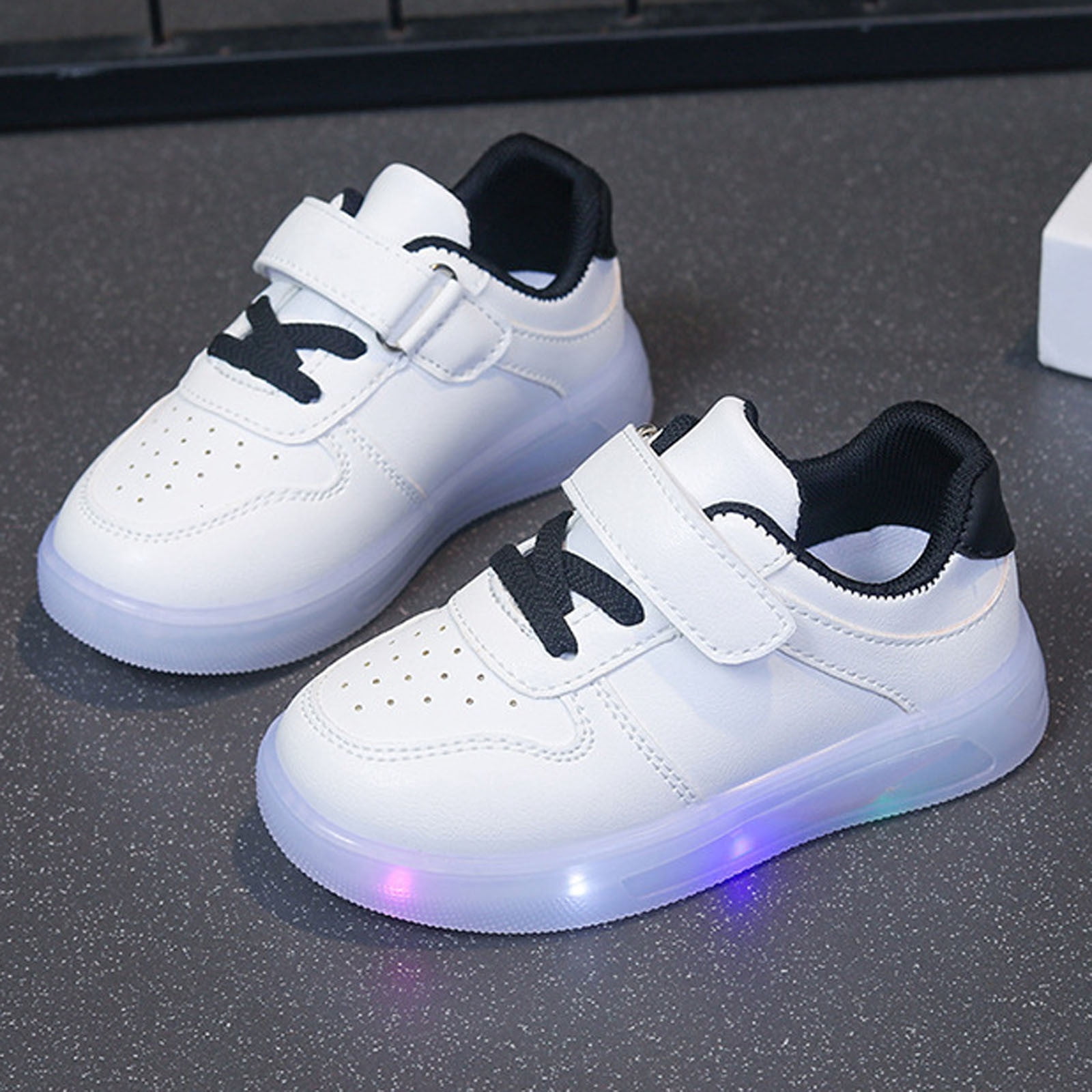 AUNVITO Girls Lightweight Glow Sneakers 1-11Y Jelly Casual Shoes ...