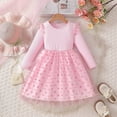 AUNVITO Girls Polka Dot Tulle Dress Flutter Sleeve Round Neck Puff ...