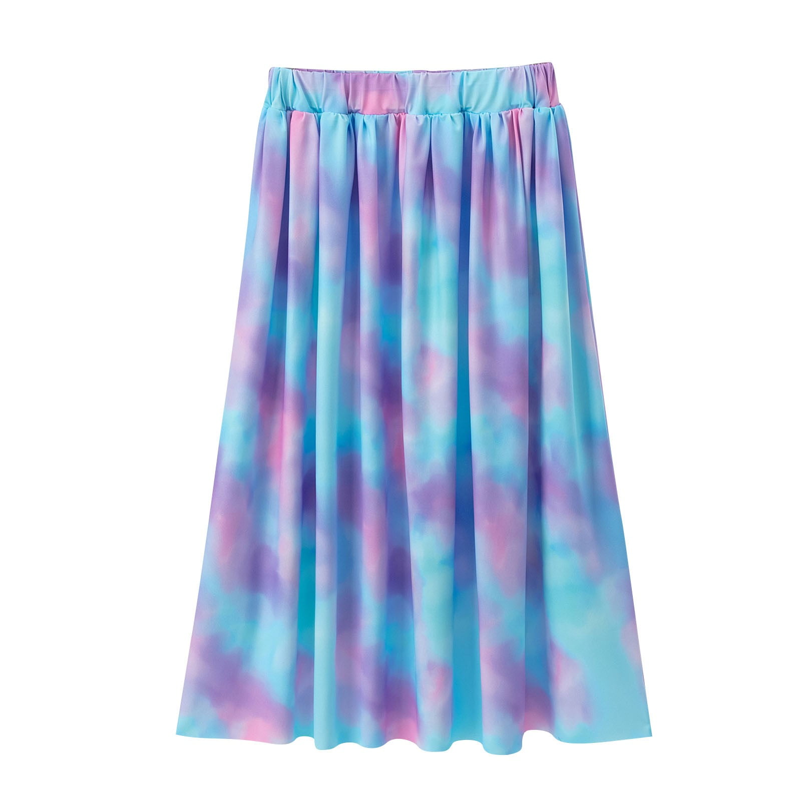 AUNVITO Girls Rainbow Gradient Skirt All-Season Layered Casual Dress A ...