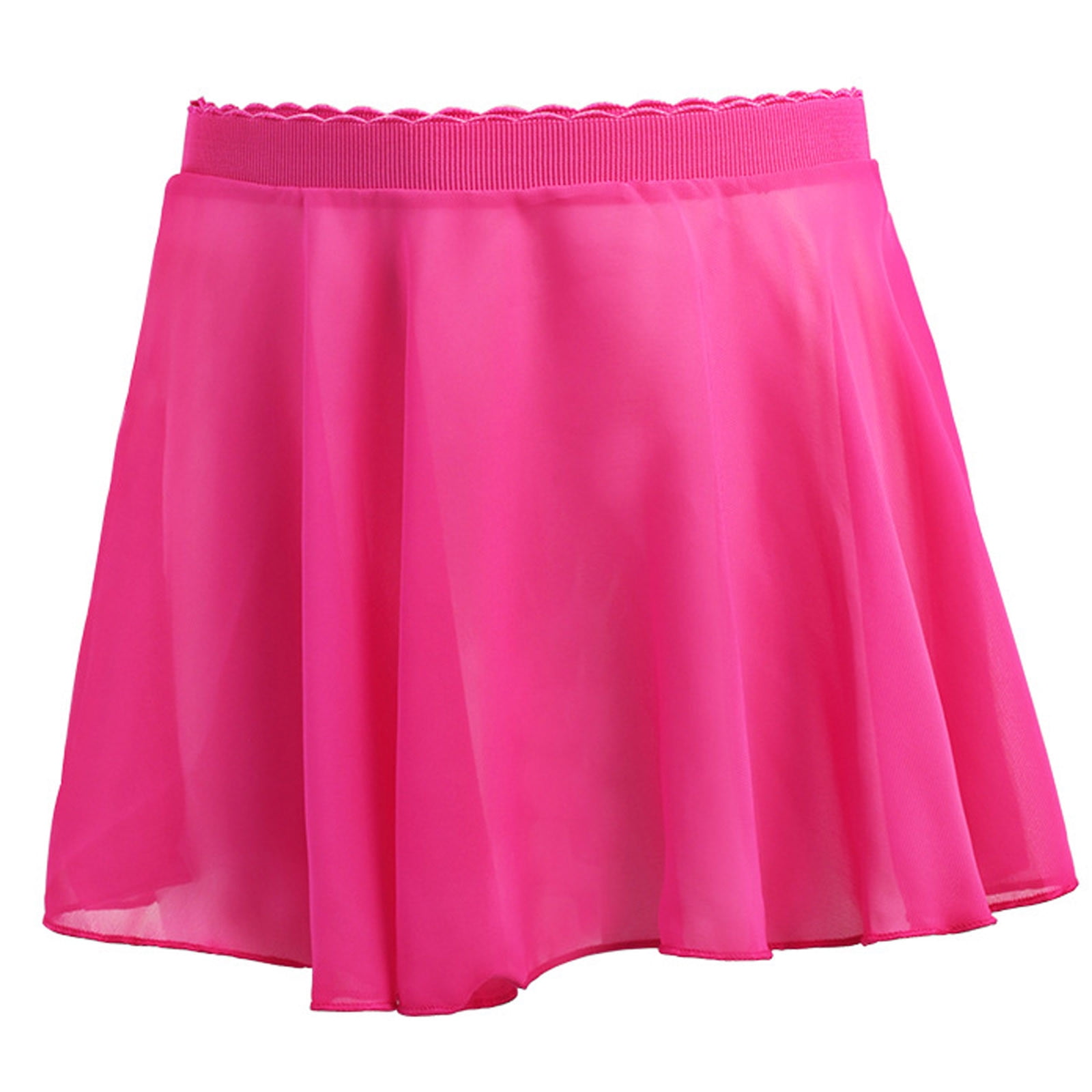 AUNVITO Girls Summer Chiffon Casual Dance Practice Short Skirt Solid ...