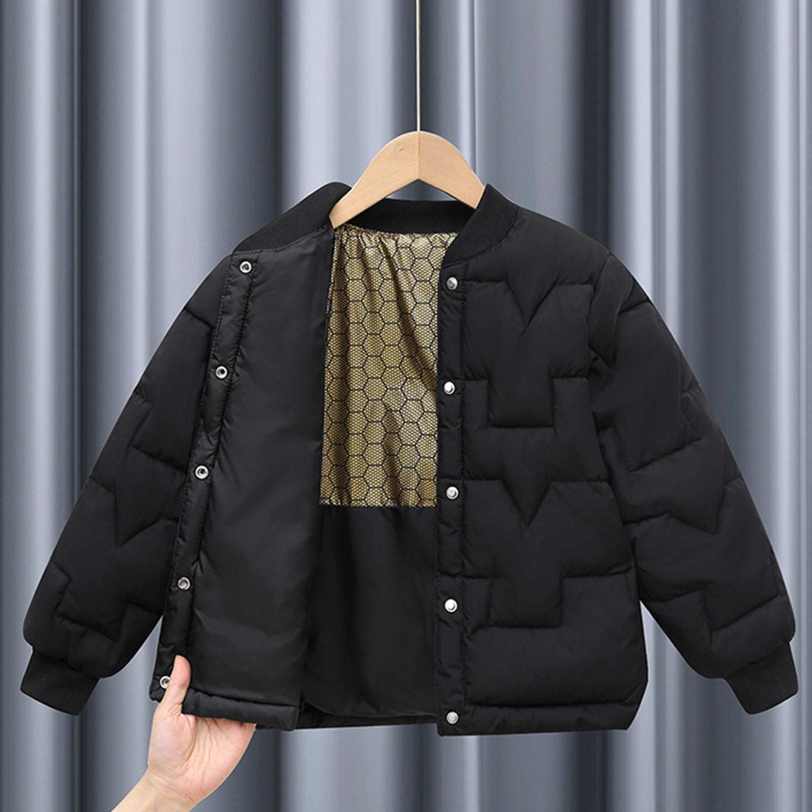 AUNVITO Kids Puffer Coat Heavyweight Mid-Length Hooded Long Sleeve ...
