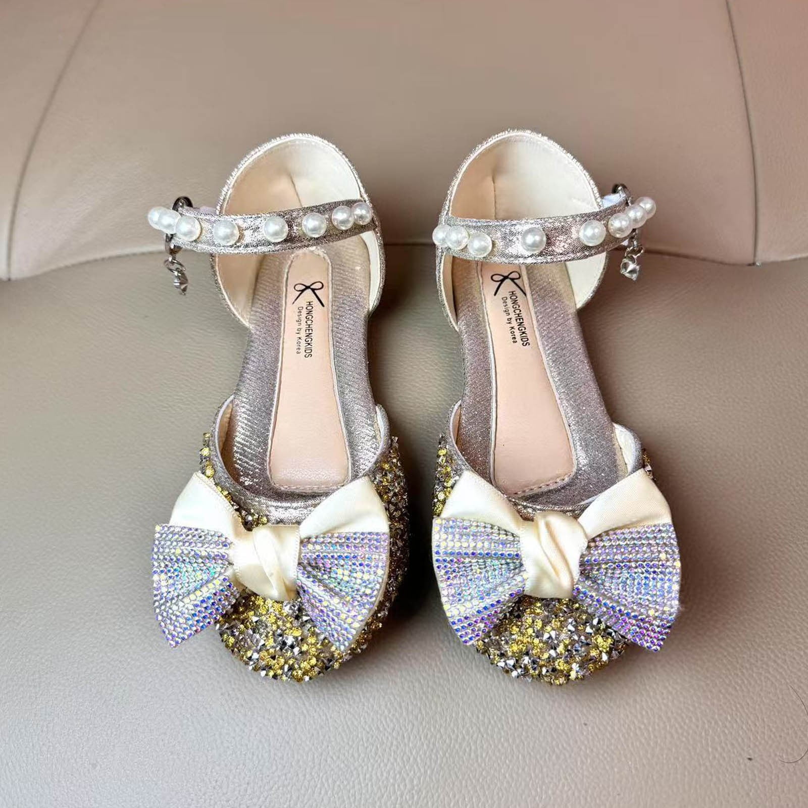 AUNVITO Kids Shoes Girl Girl Princess Diamond Shoes Leather Shoes Dance ...