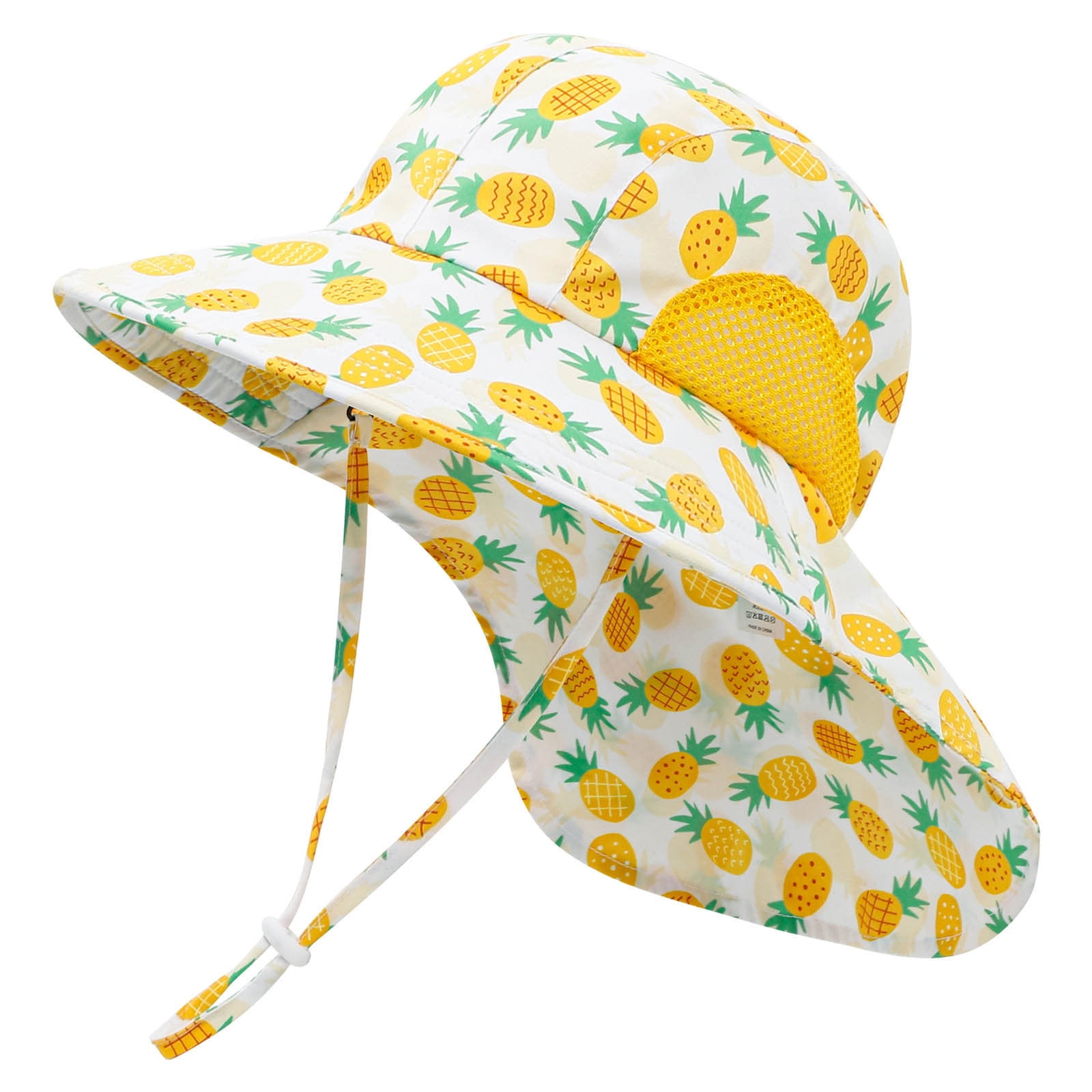 AUNVITO Kids Sun Hat UPF 50+ Cotton with Bow Summer Outdoor Baby Sun ...