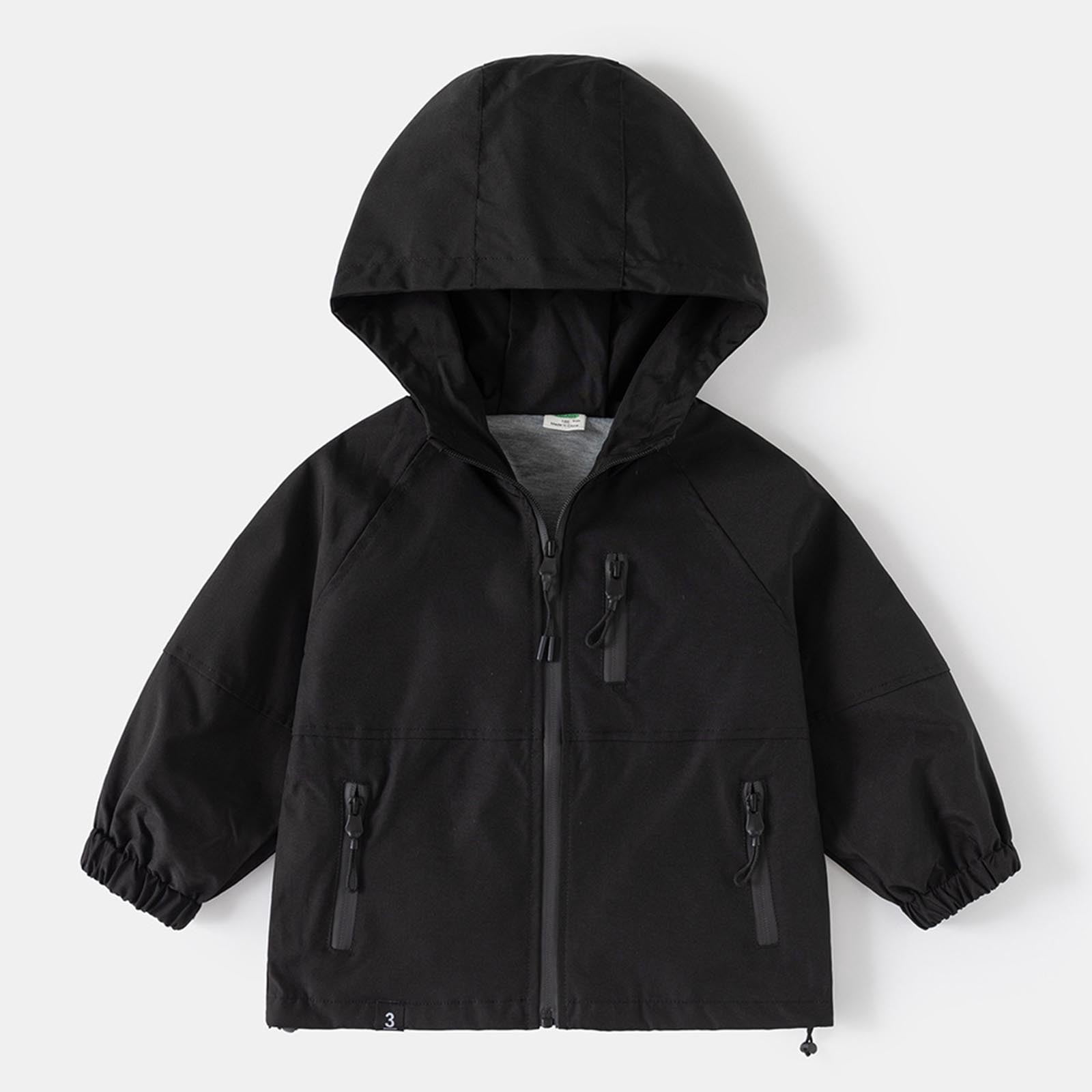 AUNVITO Kids Windbreaker Jacket Waterproof Lightweight Loose Fit with ...