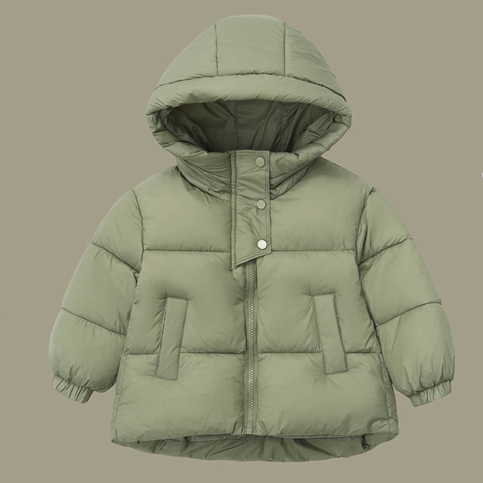 AUNVITO Kids Winter Cotton Jacket Warm Thickened Hooded Coat 1-8Y Short ...
