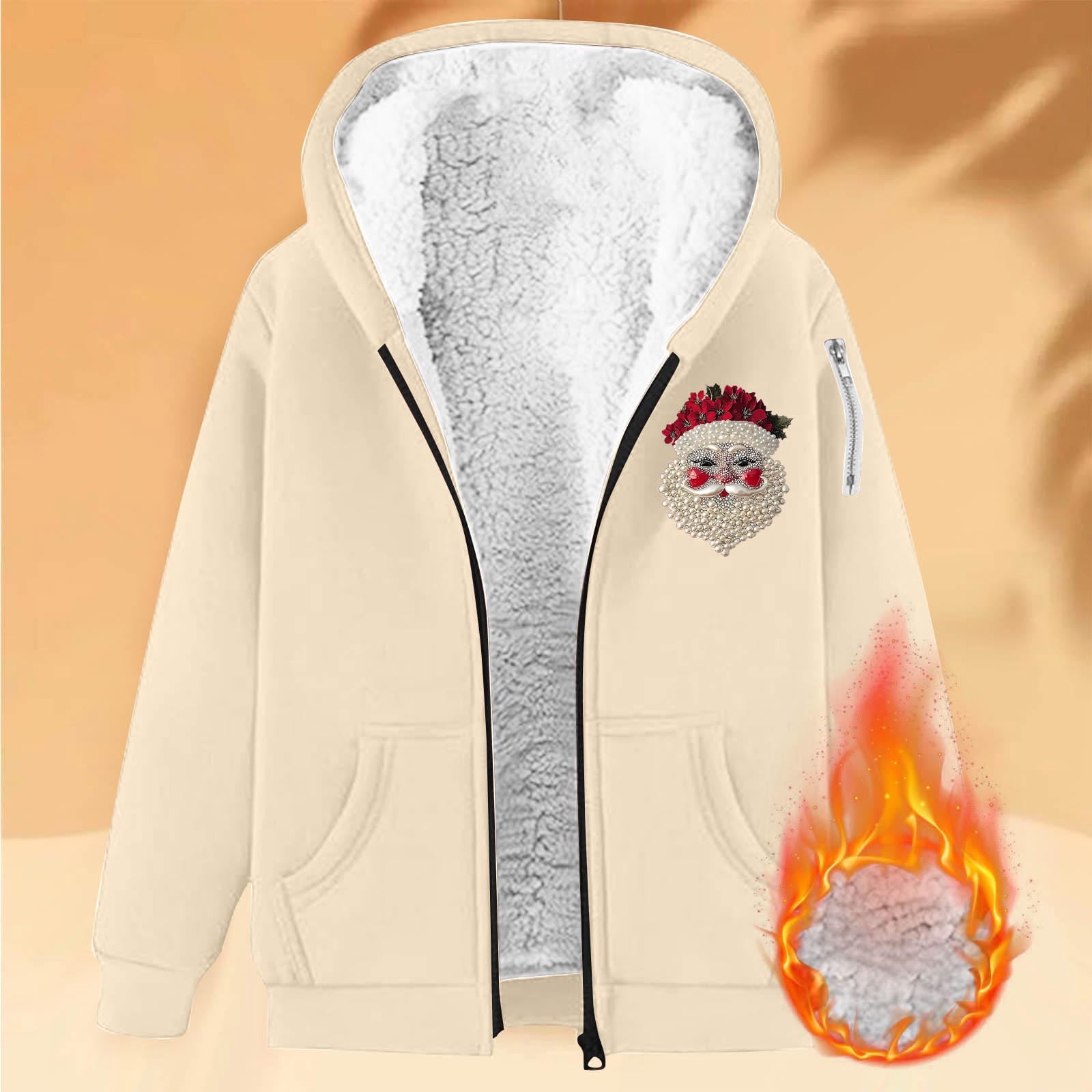 AUNVITO Plus Size Women's Heavyweight Fleece-Lined Hooded Sweatshirt ...