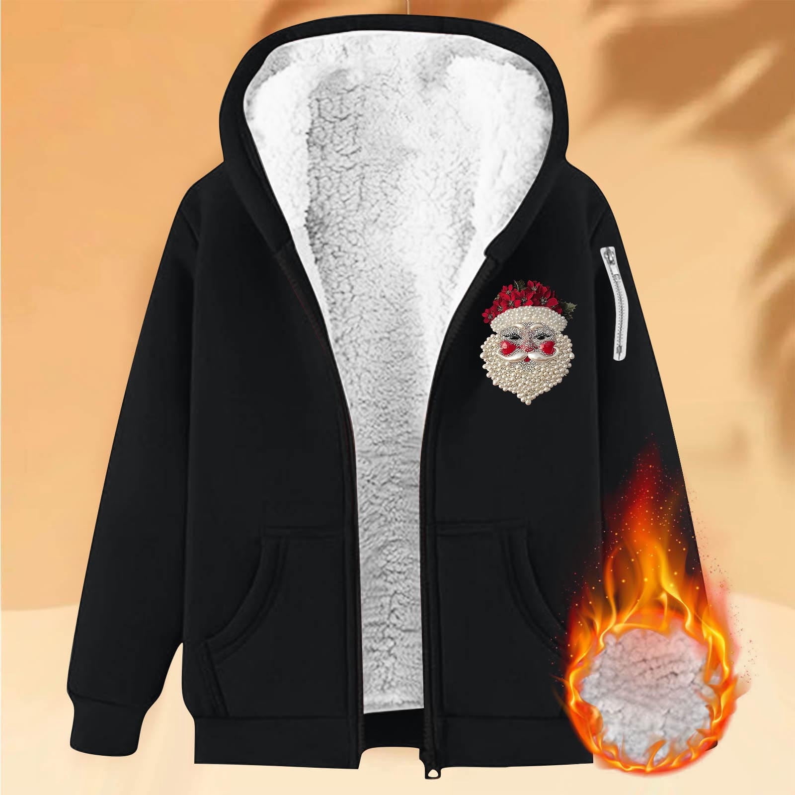 AUNVITO Plus Size Women's Heavyweight Fleece-Lined Hooded Sweatshirt ...