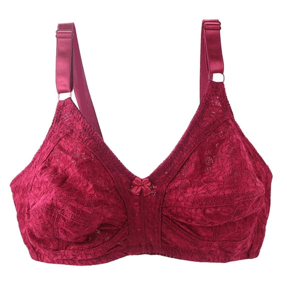 AUNVITO Plus Size Women's Wireless Seamless Bra Soft Comfort Full ...