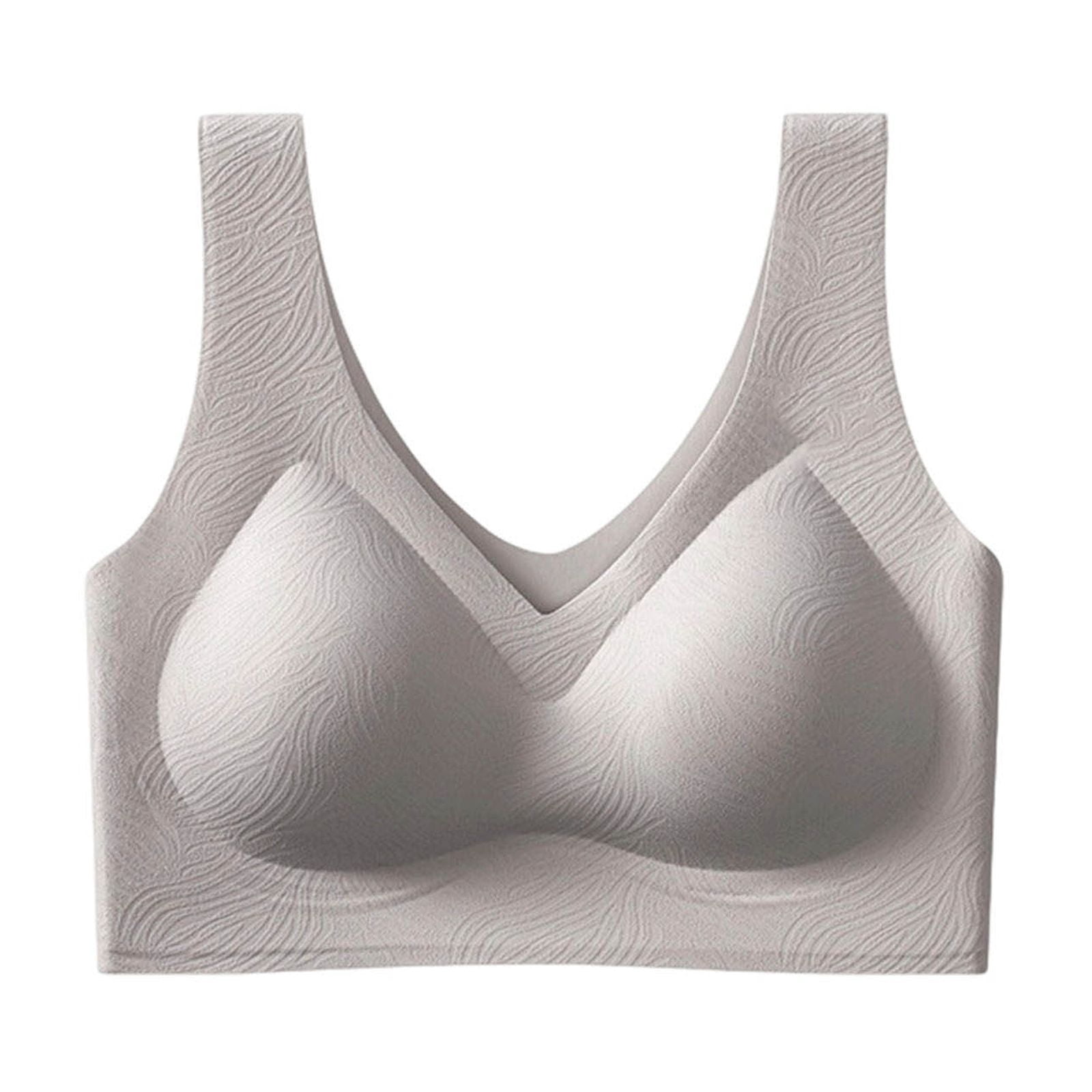 AUNVITO Women's Breathable Push-Up Bra Wireless Seamless Comfort ...