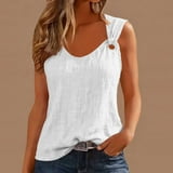 AUNVITO Women's Eyelet Lace Camisole Top Fitted and Breathable for ...