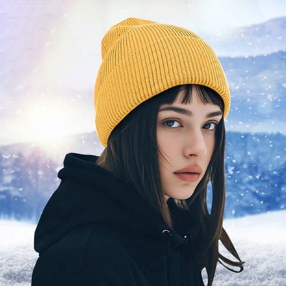 AUNVITO Women's & Men's Winter Knitted Hat Color Matching Large Head ...