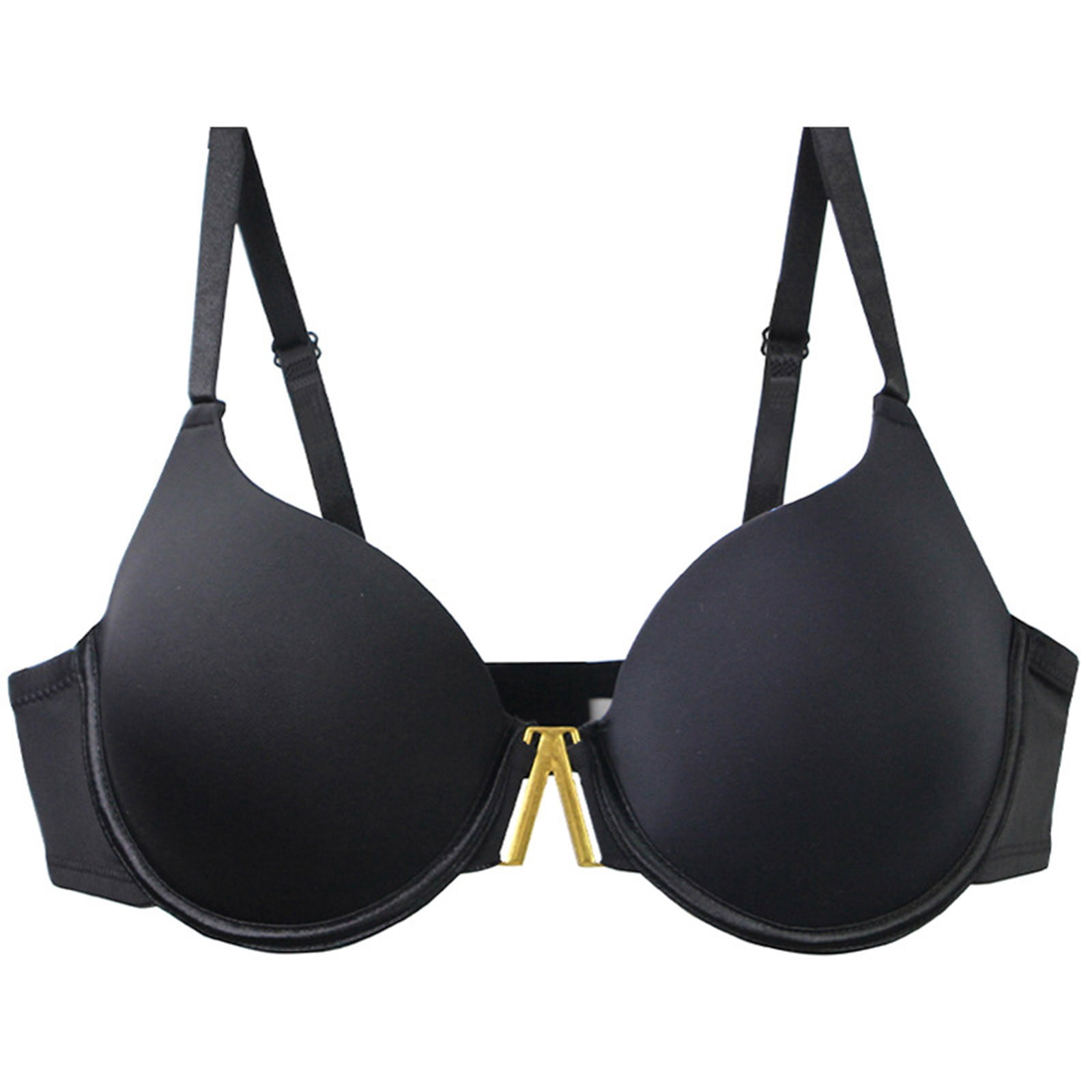 AUNVITO Women's Plus Size Underwire Push Up Demi Cup Seamless Bra with ...