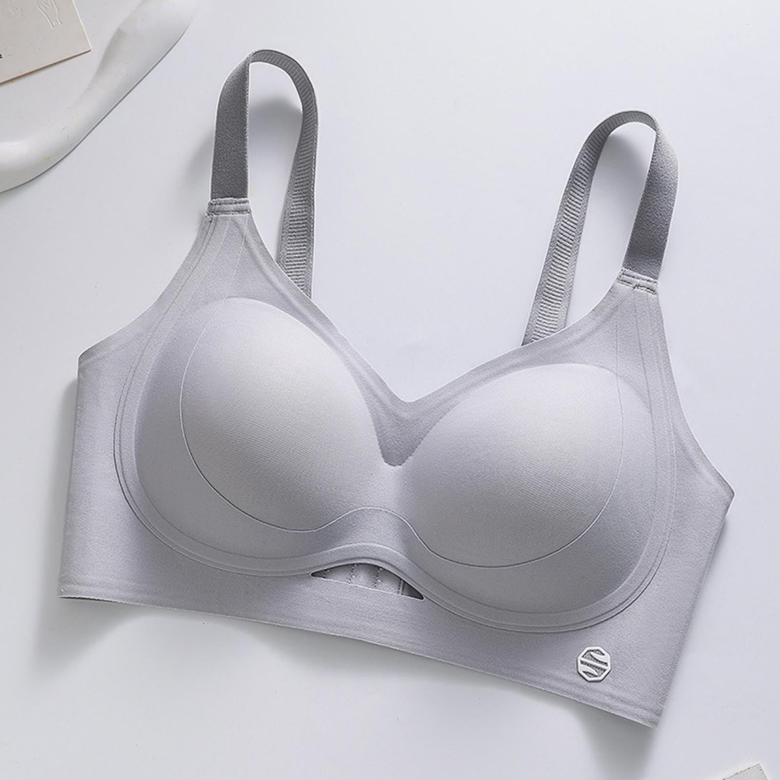 AUNVITO Women's Soft Rubber Strips Thin Seamless Lifting Bra ...