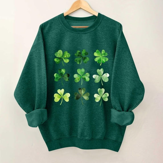 AUNVITO Women's St Patrick's Day Sweatshirt Crew Neck Long Sleeve with ...