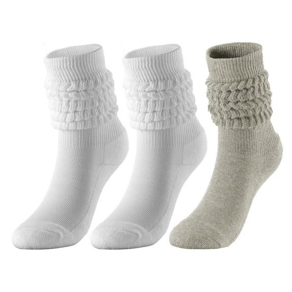 AUNVITO Women's Stacked Socks Soft Comfortable Slouch Ankle Socks ...