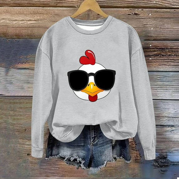 AUNVITO Women's Thanksgiving Sweatshirt Long Sleeve Loose Fit with ...