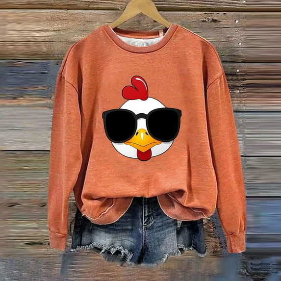 AUNVITO Women's Thanksgiving Sweatshirt Long Sleeve Loose Fit with ...