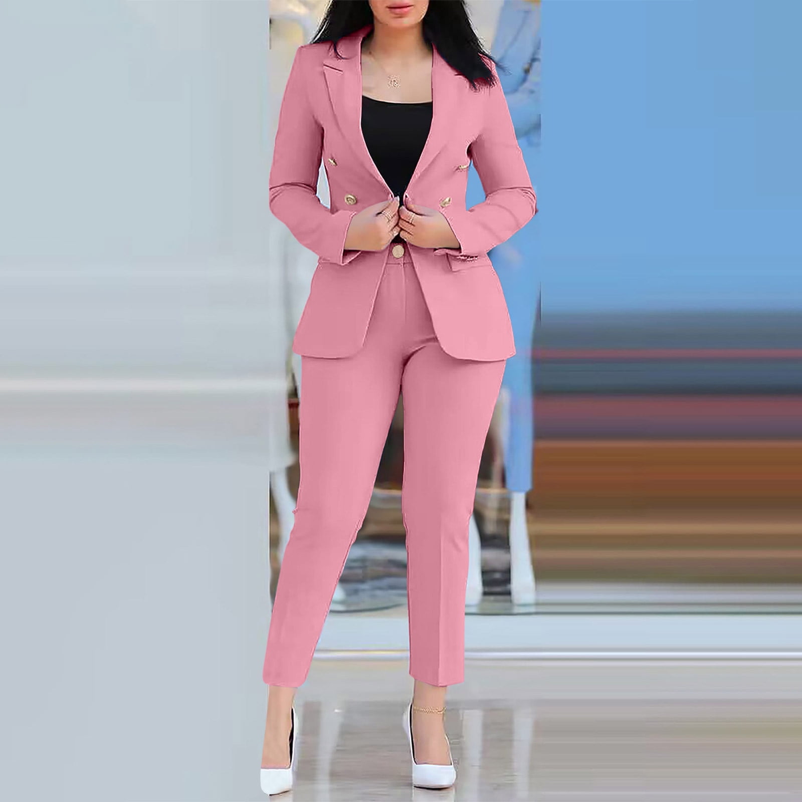 AUNVITO Womens Fall Fashion 2024 Ladies' Casual Solid Long Sleeved ...