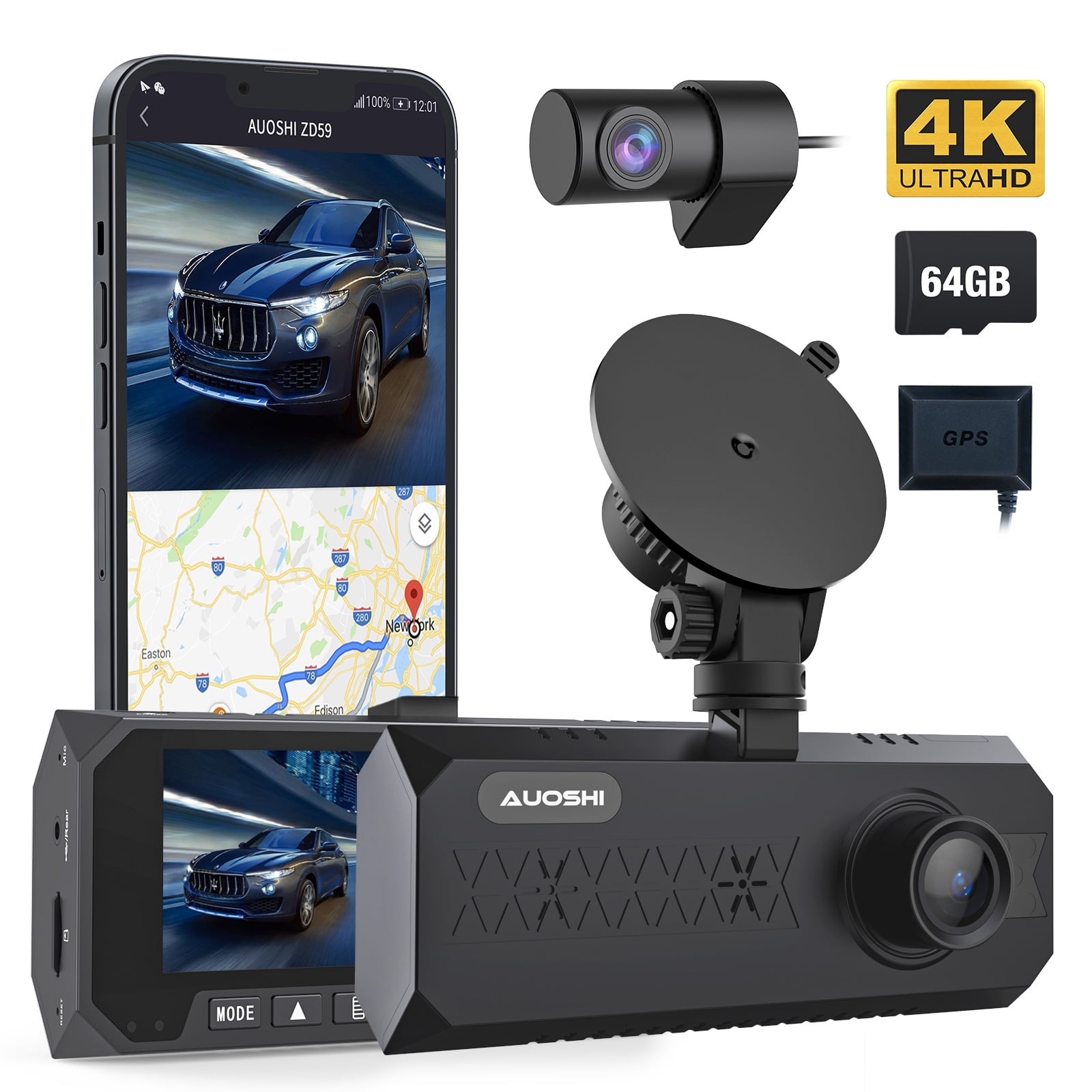 THINKWARE U3000 Ultra 4K Dash Cam Front STARVIS 2 Sensor Super Night ...