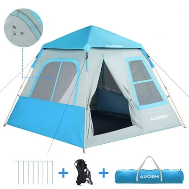 Camping Tent, 4 Person Pop Up,Easy Setup For Camping Hiking Fishing Beach Outdoor Waterproof ...