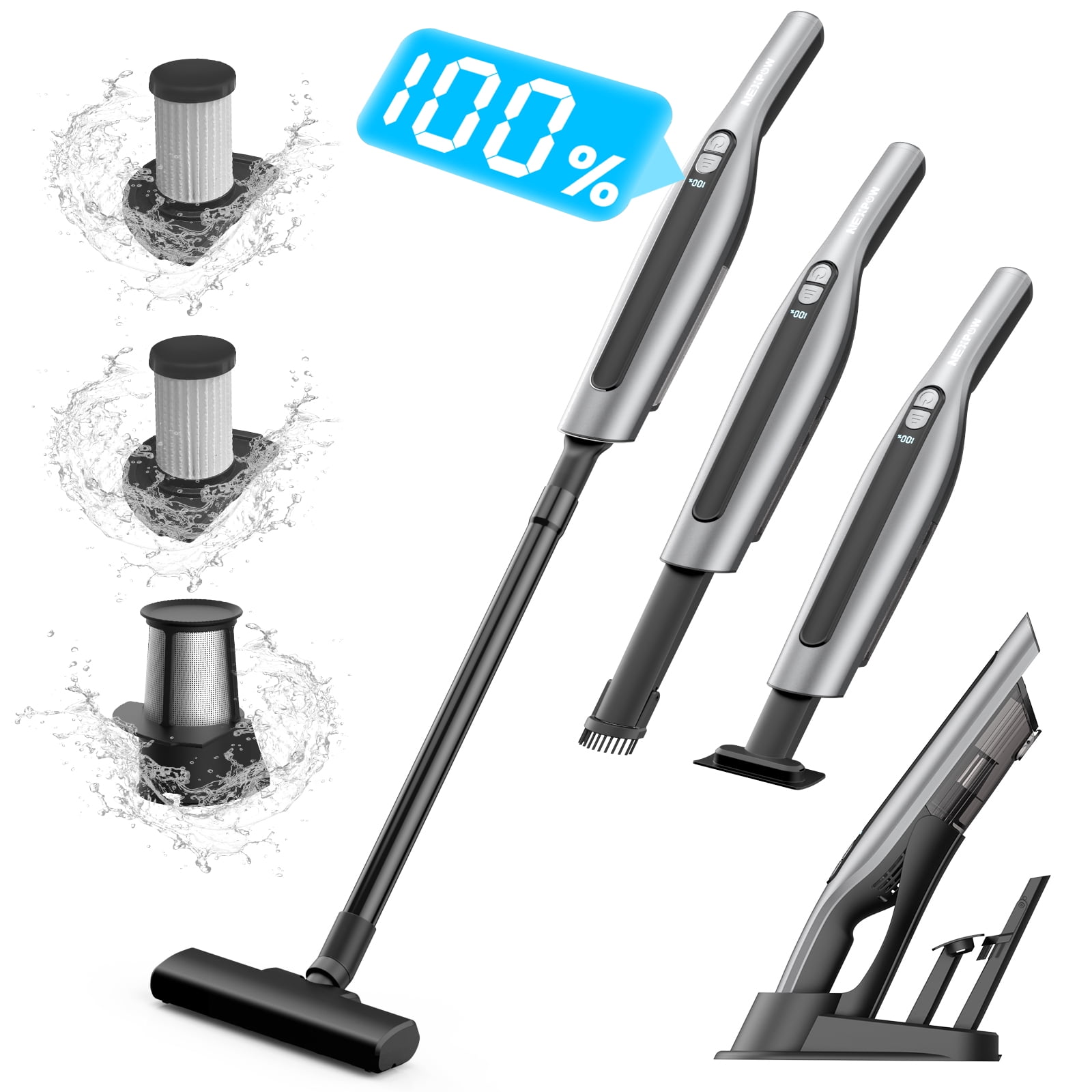 AUOSHI Powerful Handheld Vacuum Cleaner, 18000PA, 7500mAh, Cordless ...